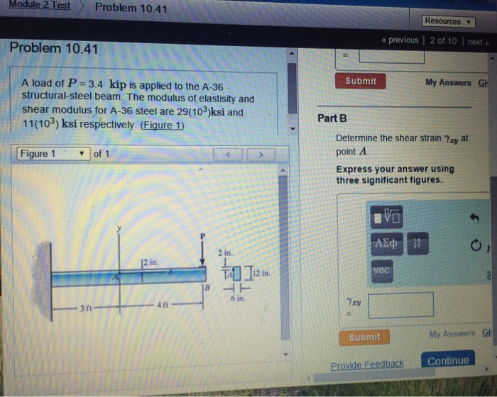 Solved Module 2 TestProblem 10.41 Resources previous 2 of | Chegg.com