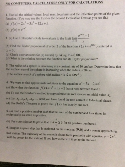 Solved Find all the critical values, local max. local min | Chegg.com