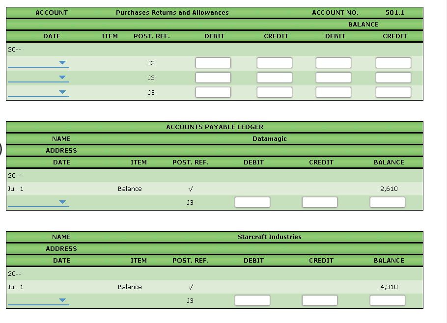 Solved Journalizing Purchases Returns and Allowances and | Chegg.com