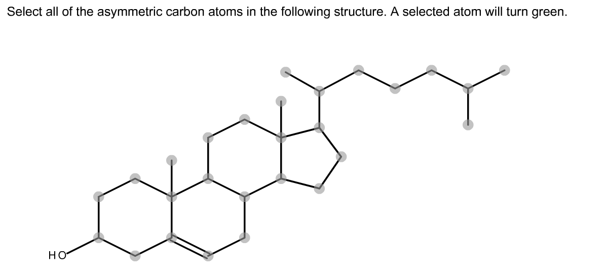 Solved 20.) Select all of the asymmetric carbon atoms in the | Chegg.com