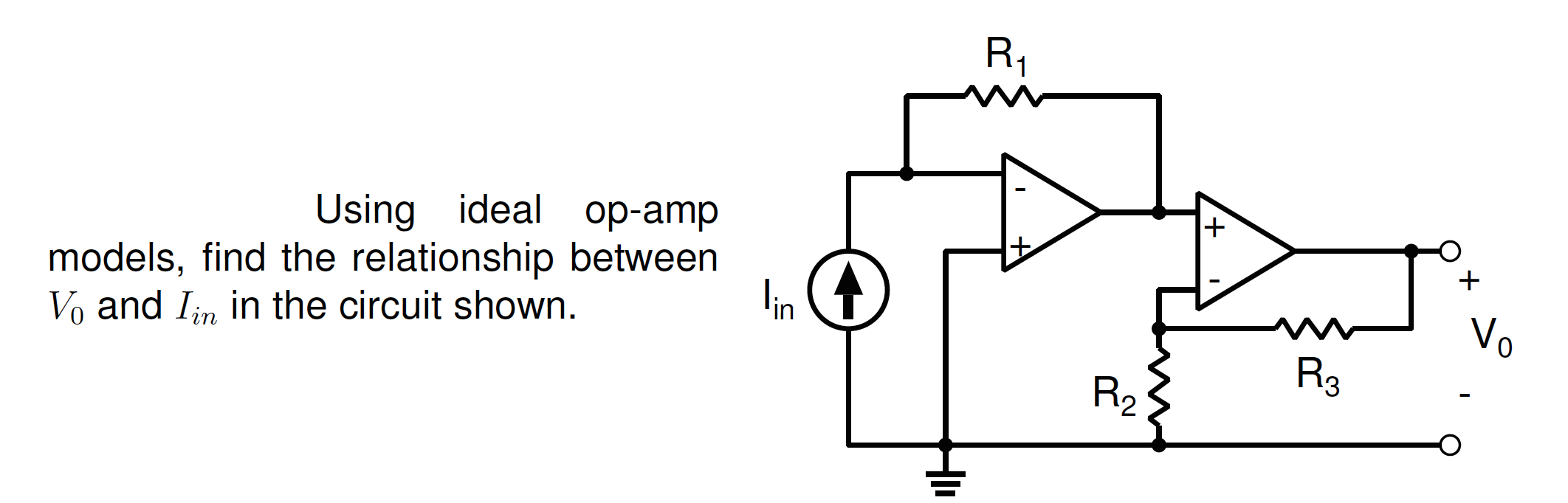 Solved Using ideal op-amp models, find the relationship | Chegg.com