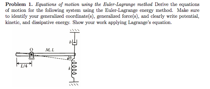 Solved Problem 1 Equations Of Motion Using The 