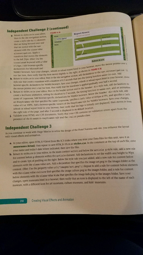 Independent challenge 2 (continued) GURE K.26 | Chegg.com