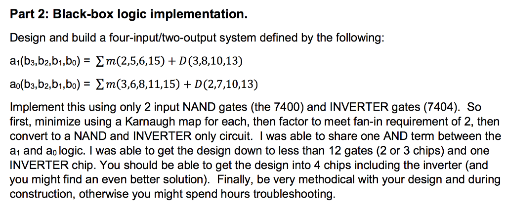 Solved Design the custom logic, as described below, circuit | Chegg.com