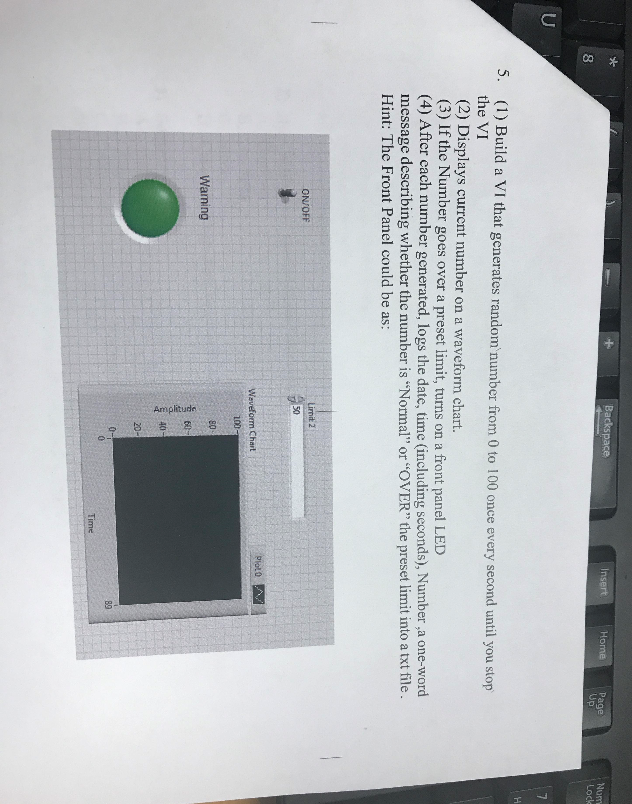 Solved Build a V I that generates random number iron 0 to | Chegg.com