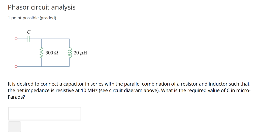 Solved Phasor circuit analysis 1 point possible (graded) 0.1 | Chegg.com