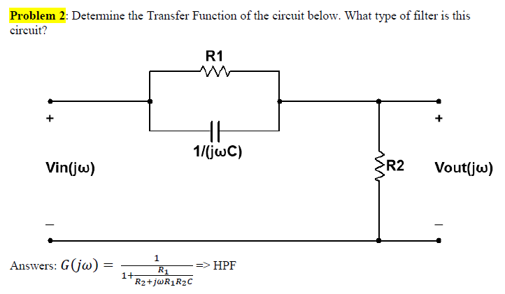 Solved Determine the Transfer Function of the circuit below. | Chegg.com