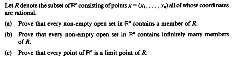Solved Let R denote the subset of R" consisting of points | Chegg.com