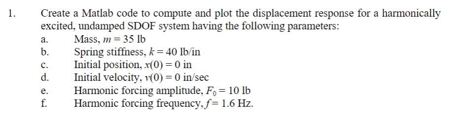 Solved Create A Matlab Code To Compute And Plot The 7524