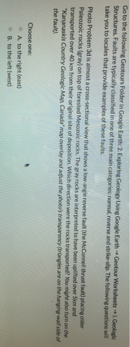 Solved Geology Using Google Earth rightarrow Geotour | Chegg.com