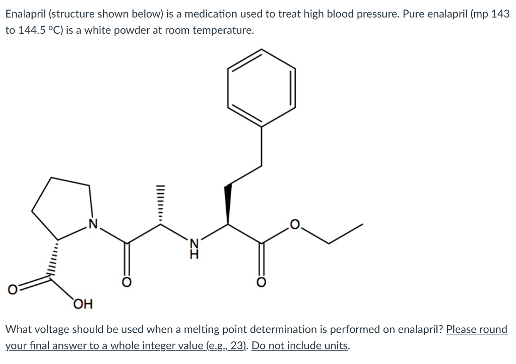 Solved Enalapril (structure shown below) is a medication | Chegg.com