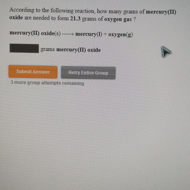 Solved According to the following reaction, how many grams | Chegg.com