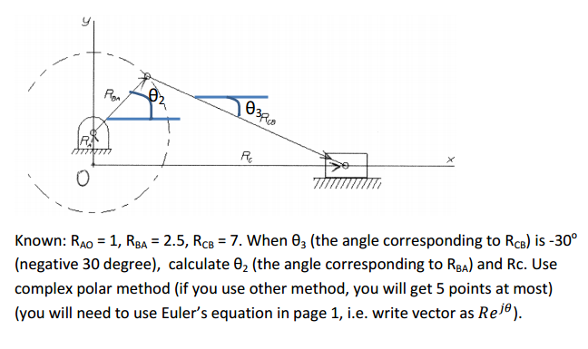 Known: RA0 = 1, RBA = 2.5, RCB = 7. When theta3 (the | Chegg.com