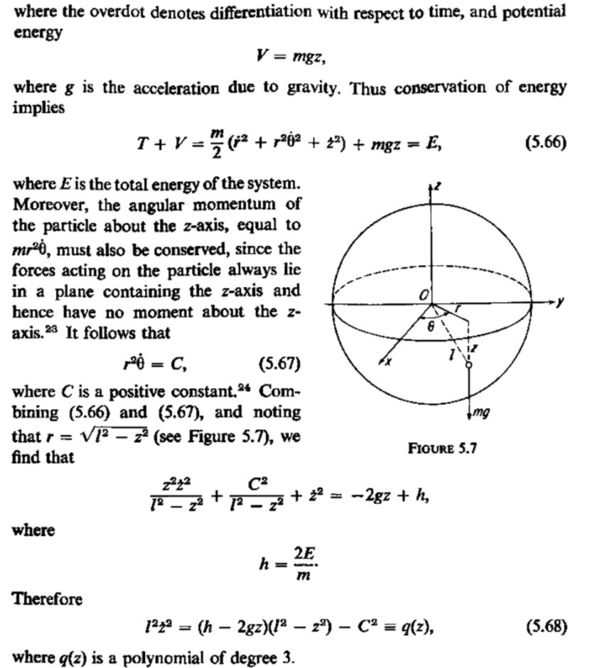 Solved COMPLEX ANALYSIS QUESTION: SPHERICAL PENDULUM | Chegg.com