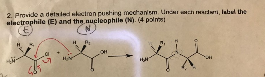 Solved 2. Provide a detailed electron pushing mechanism. | Chegg.com