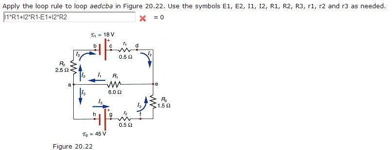 Solved Apply the loop rule to loop aedcba in Figure 20.22. | Chegg.com