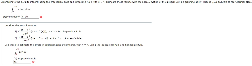 Solved Approximate the definite Integral using the Trapezo | Chegg.com