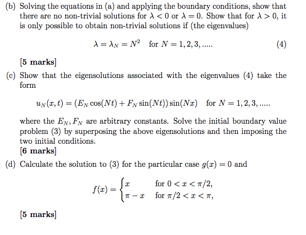 Solved 3. Consider the following initial boundary value | Chegg.com