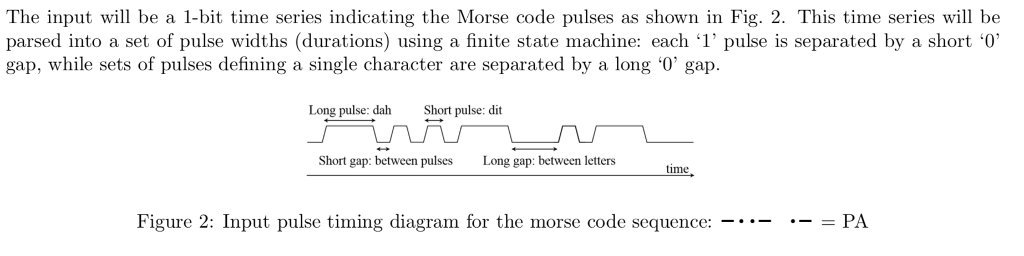 The input will be a l-bit time series indicating the | Chegg.com