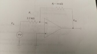 Solved the open loop voltage gain of the op amp Aol = | Chegg.com