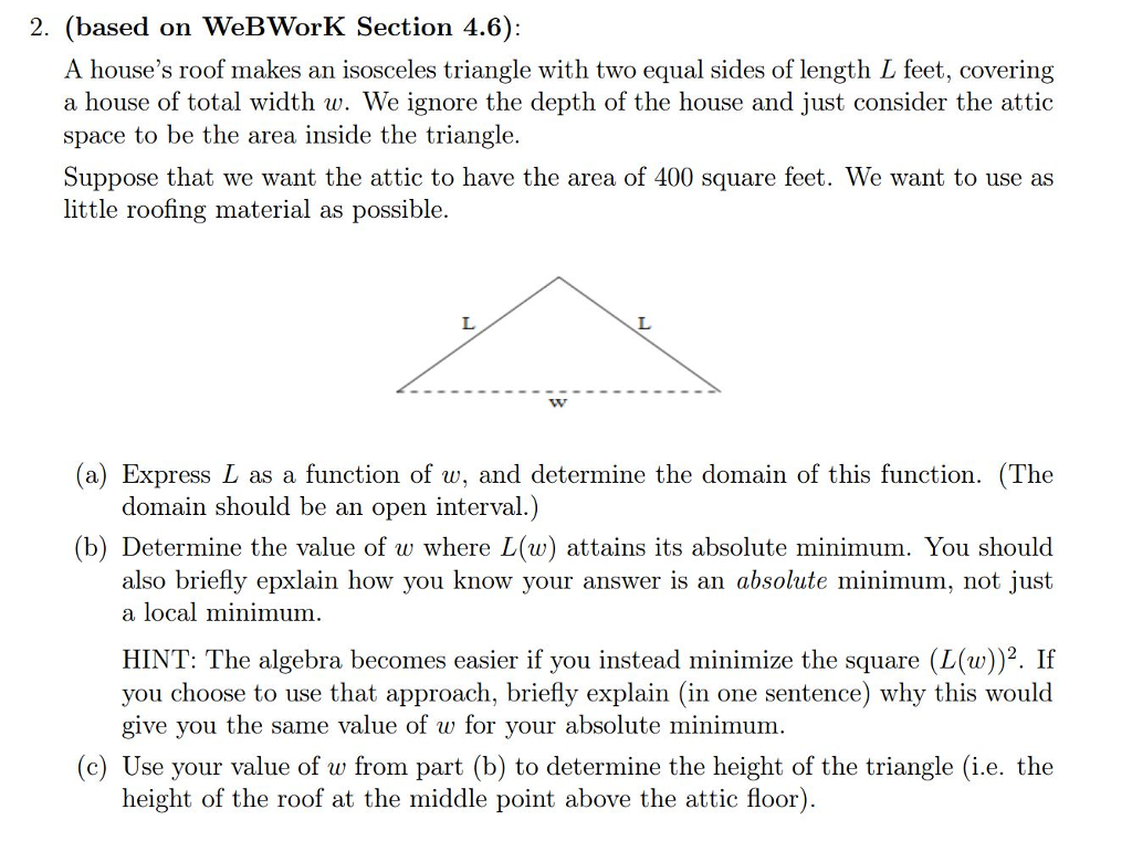 Solved A house's roof makes an isosceles triangle with two | Chegg.com