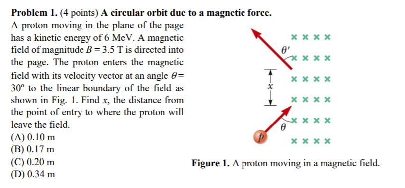 Solved Problem 1. (4 points) A circular orbit due to a | Chegg.com