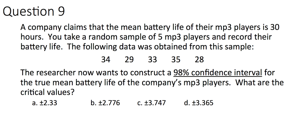 Solved Question 9 A Company Claims That The Mean Battery Chegg solved-question-9-a-company-claims-that-the-mean-battery-chegg