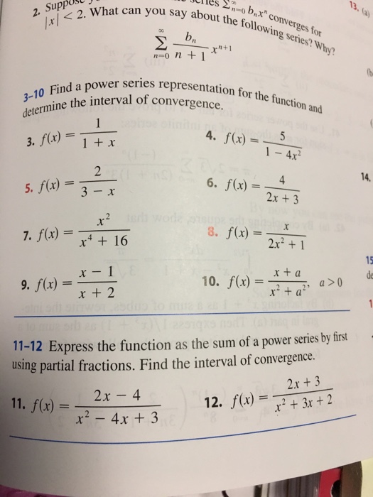 Solved Find a power series representation for the function | Chegg.com