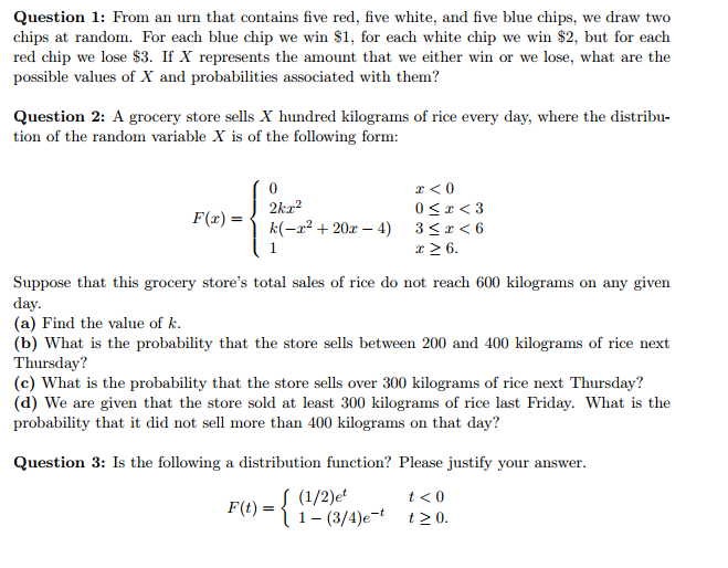 Solved Question 1: From an urn that contains five red, five | Chegg.com
