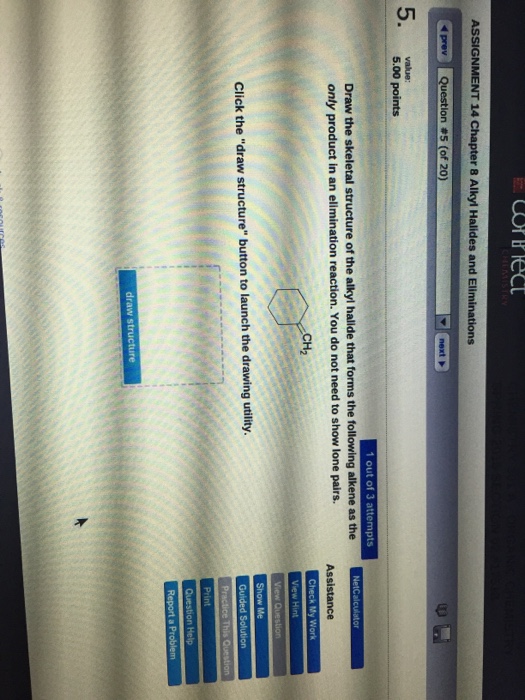 Solved Draw the skeletal structure of the alkyl halide that | Chegg.com