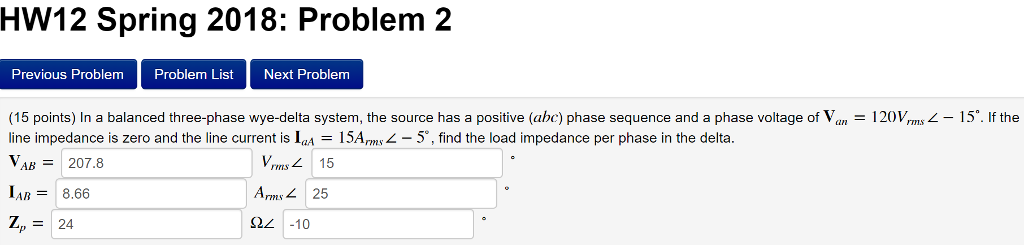 Solved HW12 Spring 2018: Problem 2 Previous Problem Problem | Chegg.com