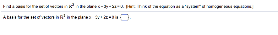 Solved Find a basis for the set of vectors in R3 in the | Chegg.com