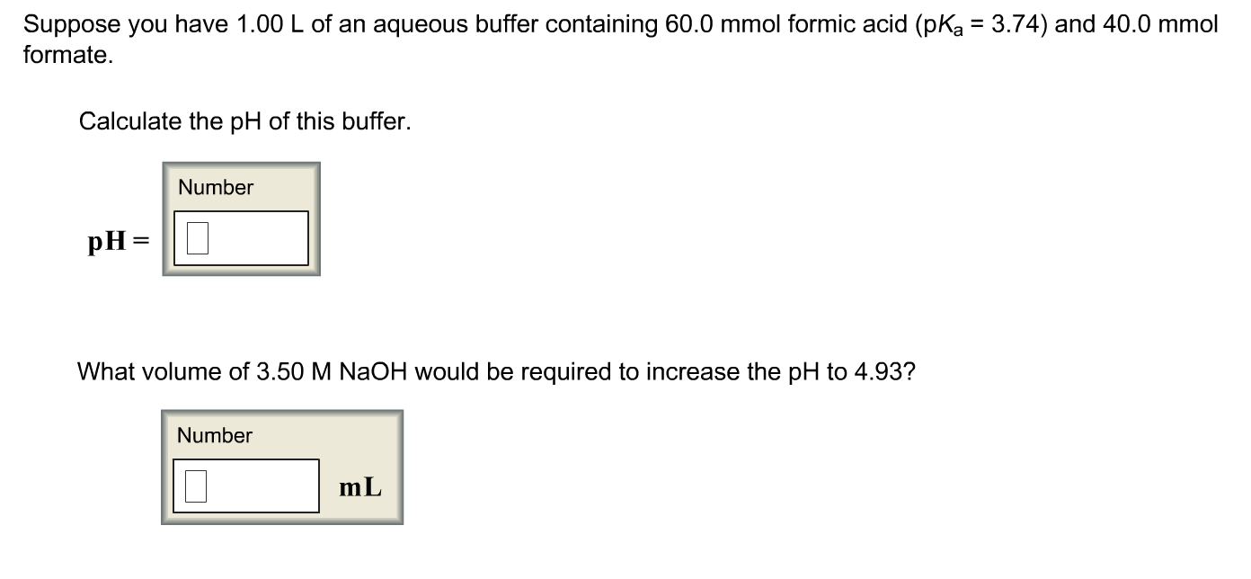Solved Suppose you have 1.00 L of an aqueous buffer | Chegg.com