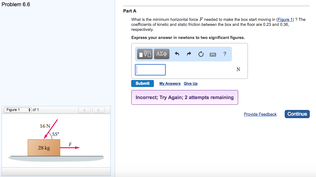 Solved Problem 6.6 Part A What is the minimum horizontal | Chegg.com