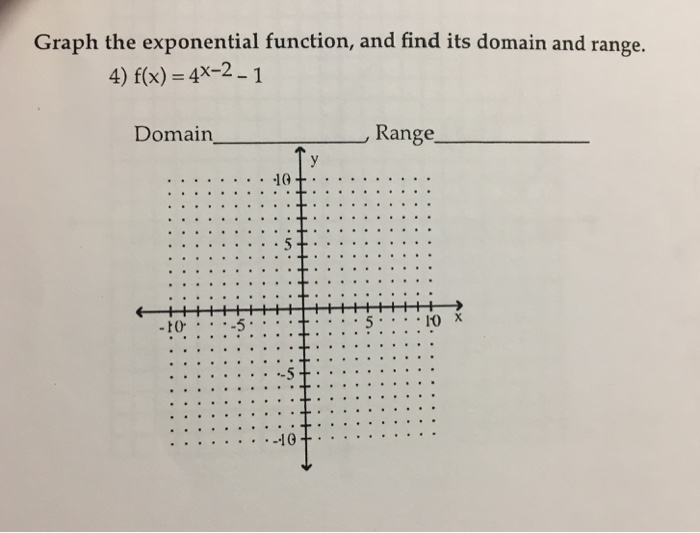 Solved Graph the exponential function, and find its domain | Chegg.com