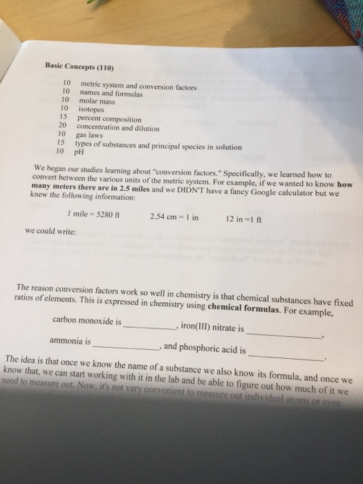 Solved: Metric System And Conversion Factors Names And For... | Chegg.com