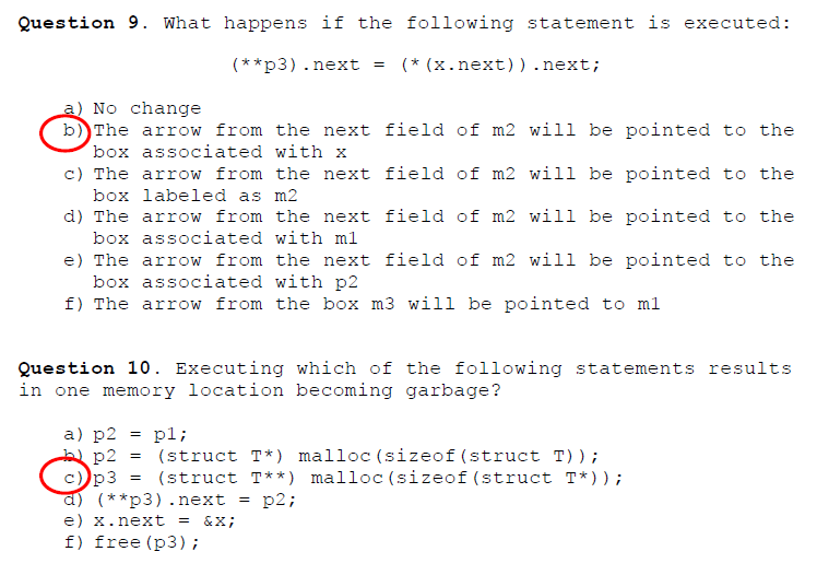 Solved Consider the following declarations and box-circle | Chegg.com