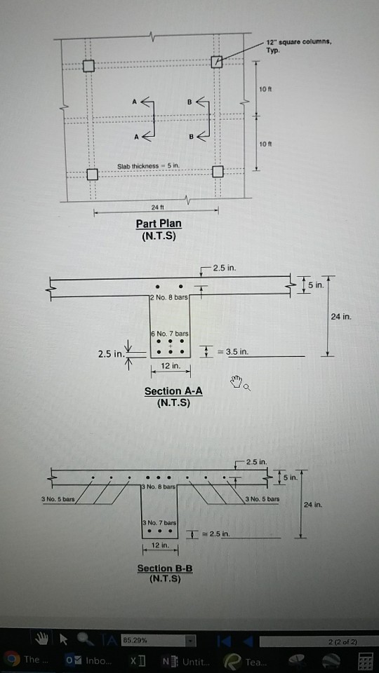 Solved The portion of a continuous floor system is shown on | Chegg.com