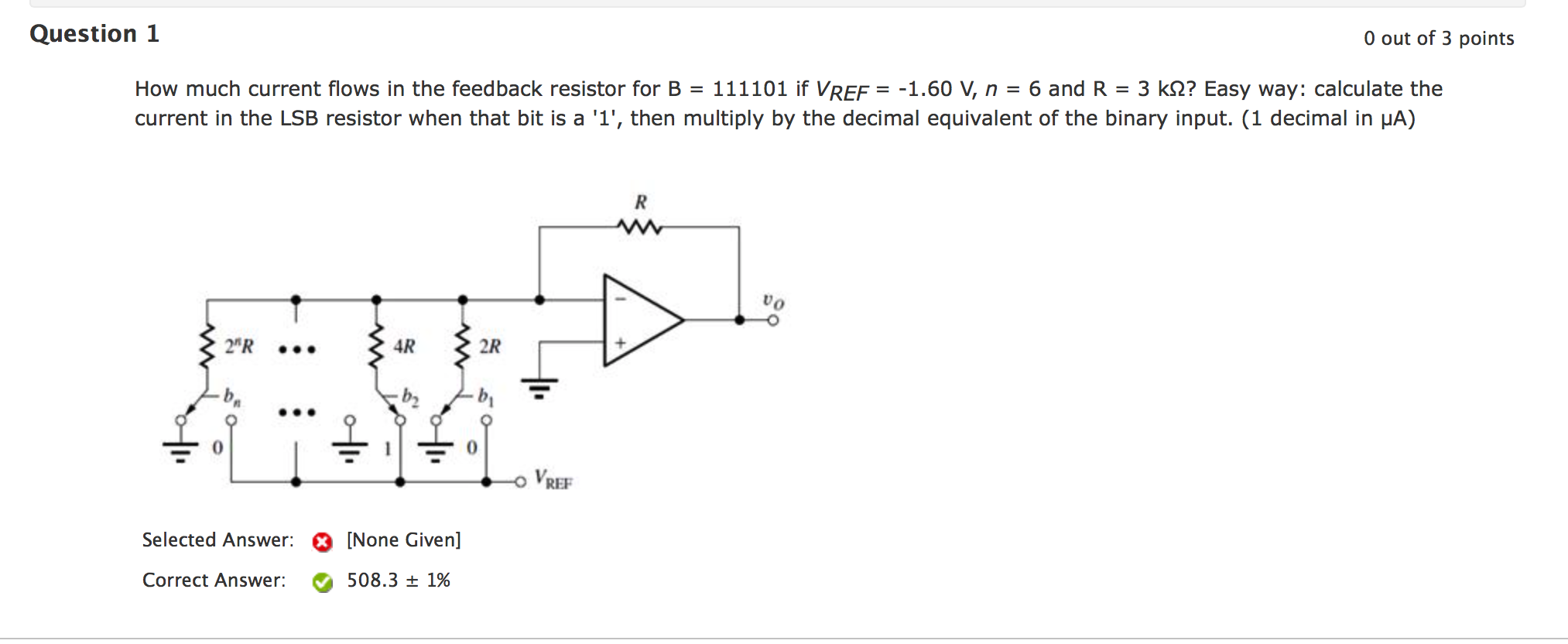 Solved Question 1 How much current flows in the feedback | Chegg.com