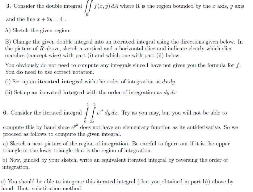 Solved Can I help setting up the double integrals? | Chegg.com