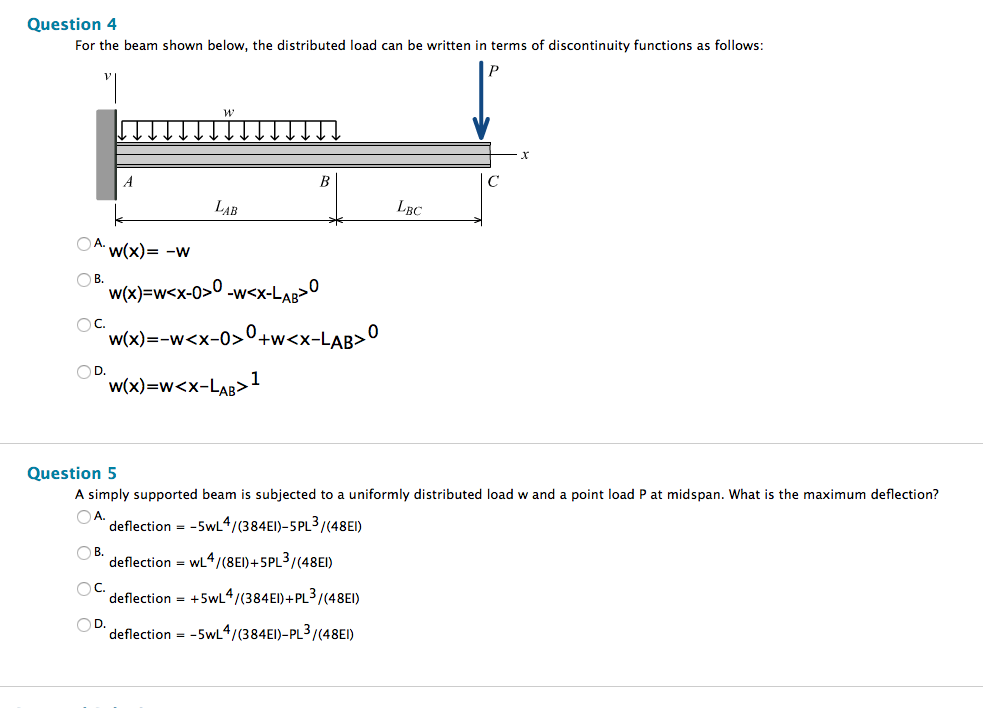 Solved Question 4 For the beam shown below, the distributed | Chegg.com