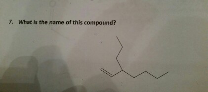 Solved 7. What is the name of this compound? | Chegg.com