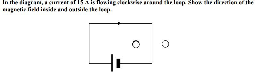 Solved In the diagram, a current of 15 A is flowing | Chegg.com