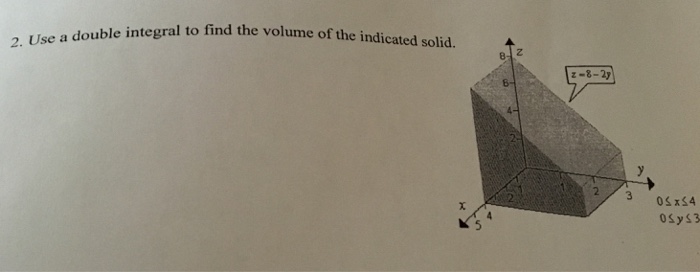 Solved Use a double integral to find the volume of the | Chegg.com