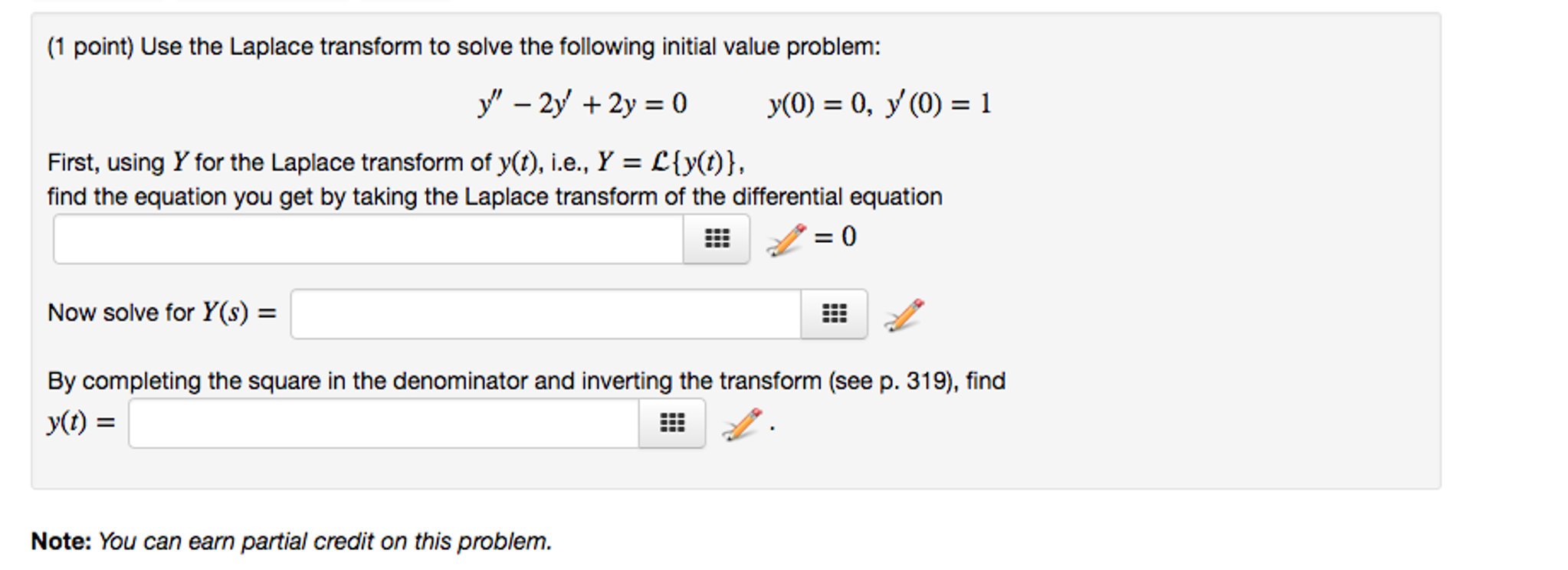 Solved Use the Laplace transform to solve the following | Chegg.com