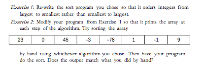 Solved LAB 8.3 Working with Sorts Bring in either the | Chegg.com