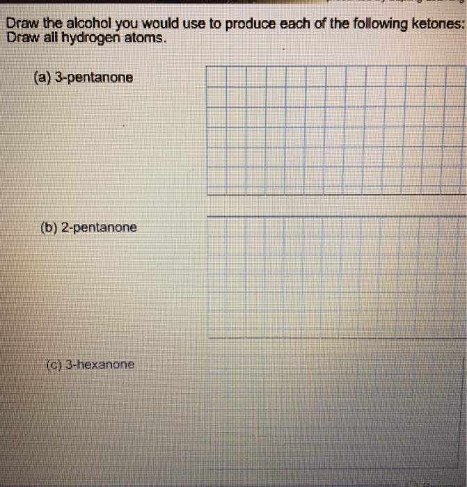 Solved Draw the alcohol you would use to produce each of the | Chegg.com