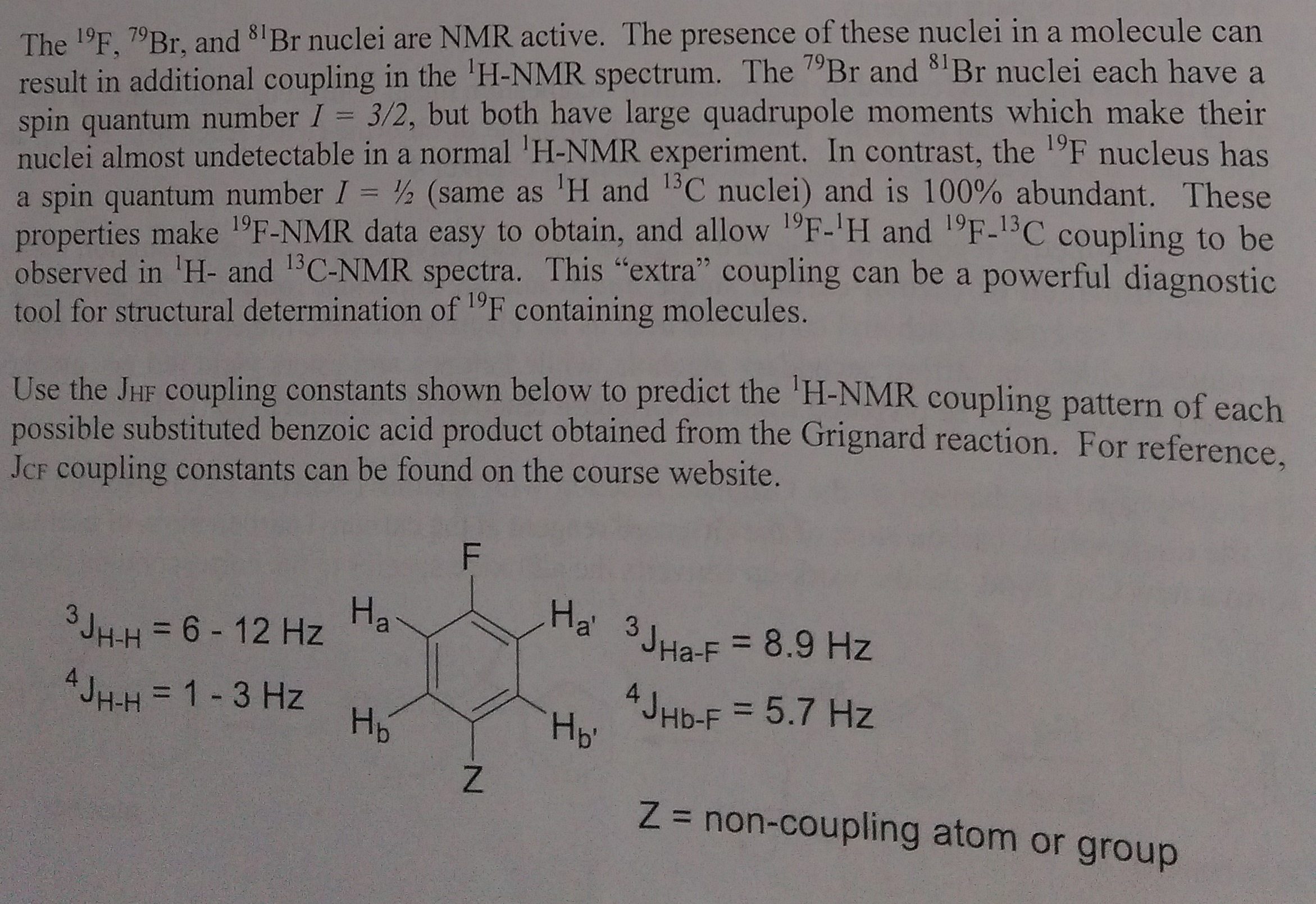 Solved The^19F,^79Br. and^8lBr nuclei are NMR active. The | Chegg.com