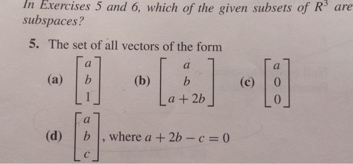 Solved In Exercises 5 and 6, which of the given subsets of | Chegg.com