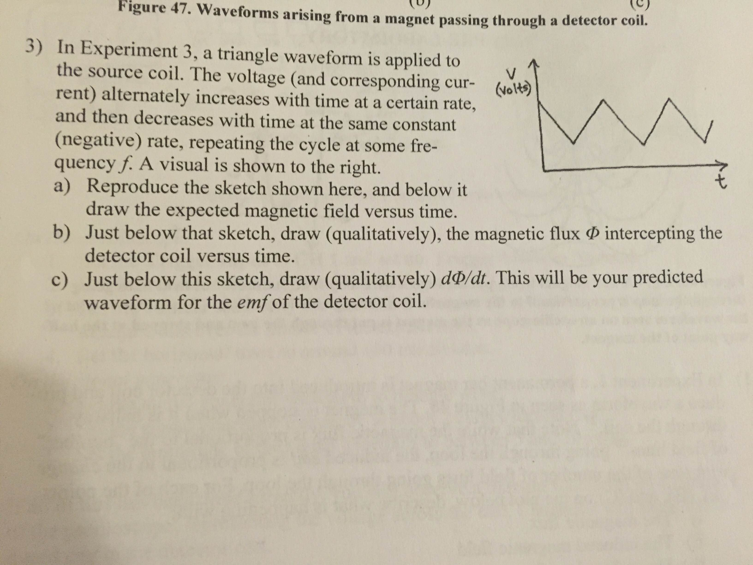 Solved In Experiment 3, a triangle waveform is applied to | Chegg.com